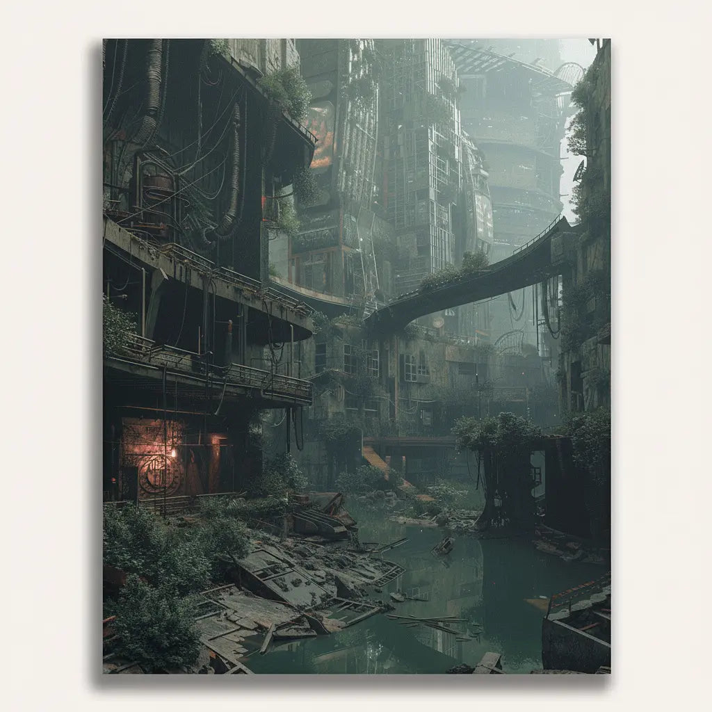 Abandoned City Ruins | Paint By Numbers Kit