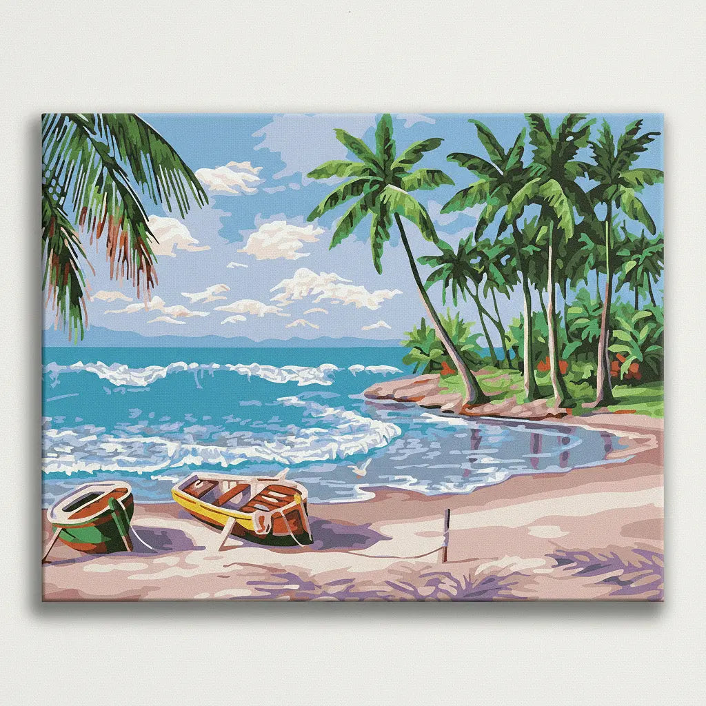 Tropical Beach Paradise | Paint By Numbers Kit